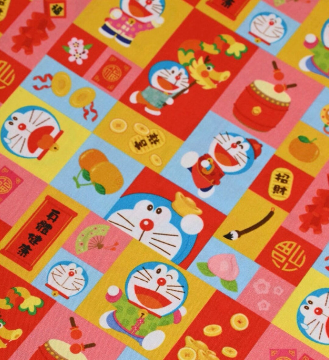 Cute Cartoon Doraemon Cotton, Diy Sewing Fabric by Half Yard - Etsy