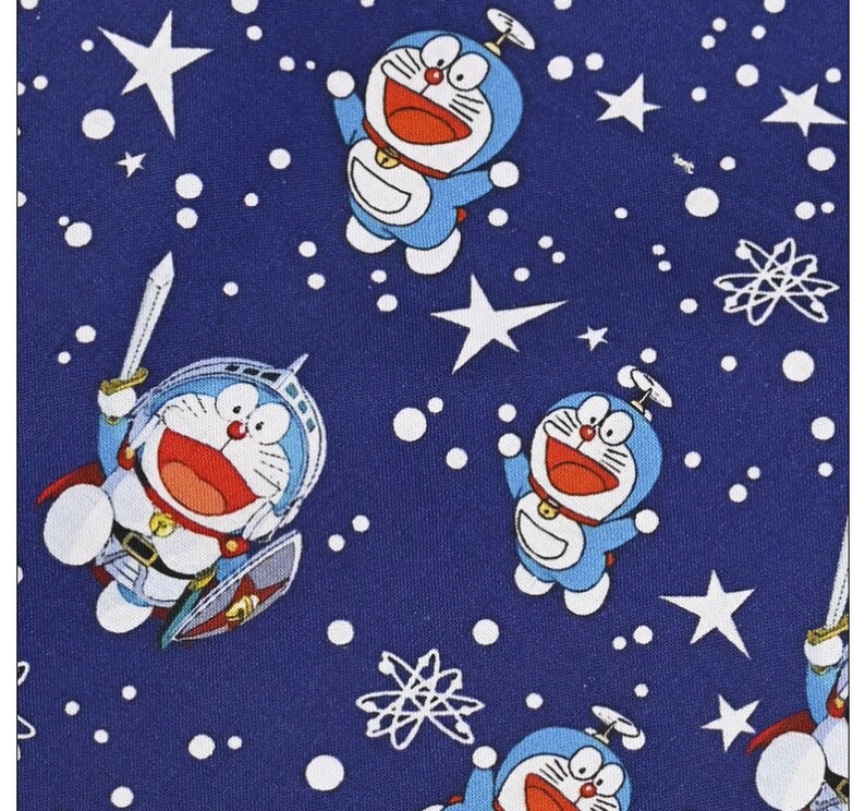 Cute Cartoon Doraemon Cotton, Diy Sewing Fabric by Half Yard - Etsy