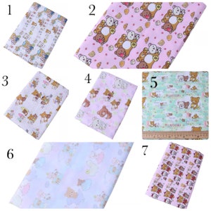 Cute Cartoon Japanese Rilakkuma Polyester Cotton, Diy Sewing Fabric - Etsy