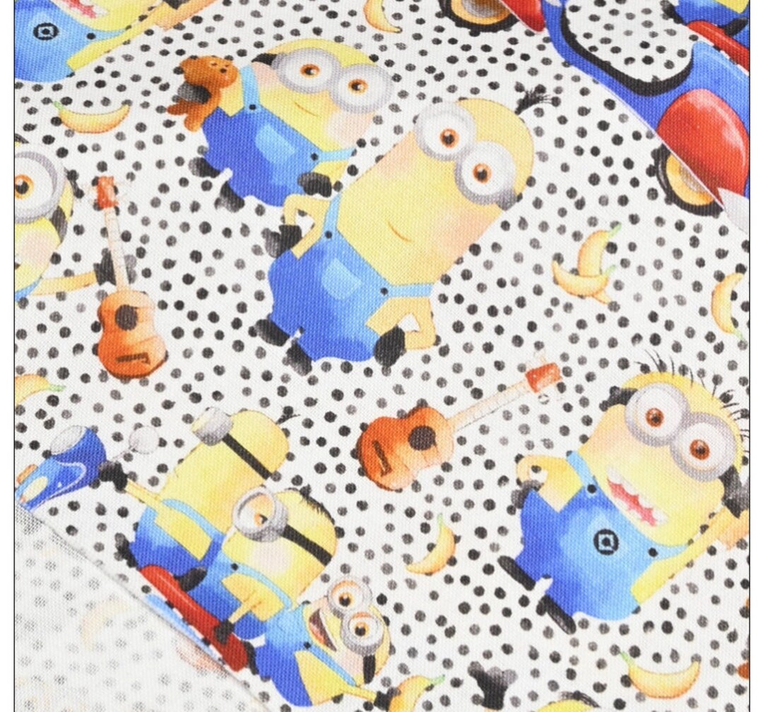 Cute Cartoon Minions Cotton, Diy Sewing Fabric by Half Yard - Etsy
