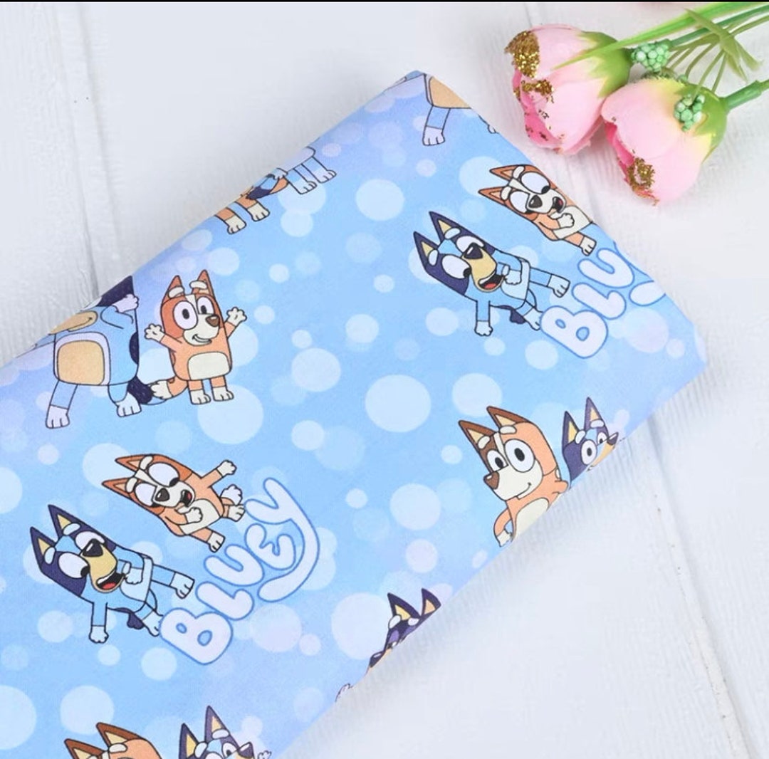 Cute Cartoon Bluey Cotton, Diy Sewing Fabric by Half Yard - Etsy