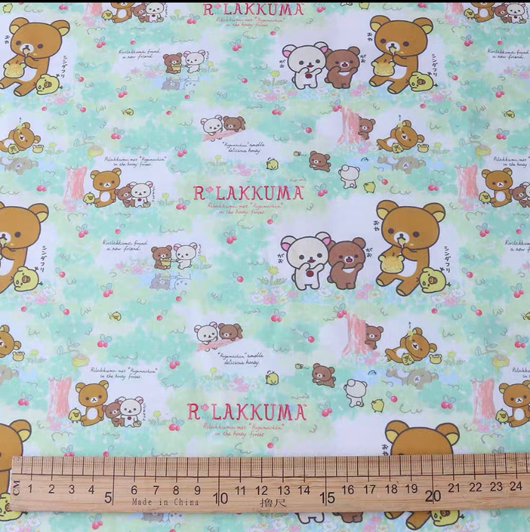 Cute Cartoon Japanese Rilakkuma Polyester Cotton, Diy Sewing Fabric - Etsy