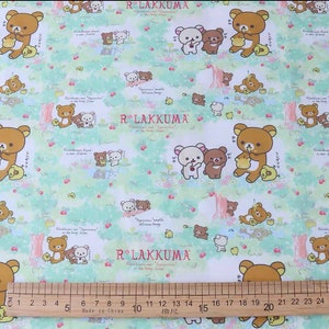 Cute Cartoon Japanese Rilakkuma Polyester Cotton, Diy Sewing Fabric - Etsy
