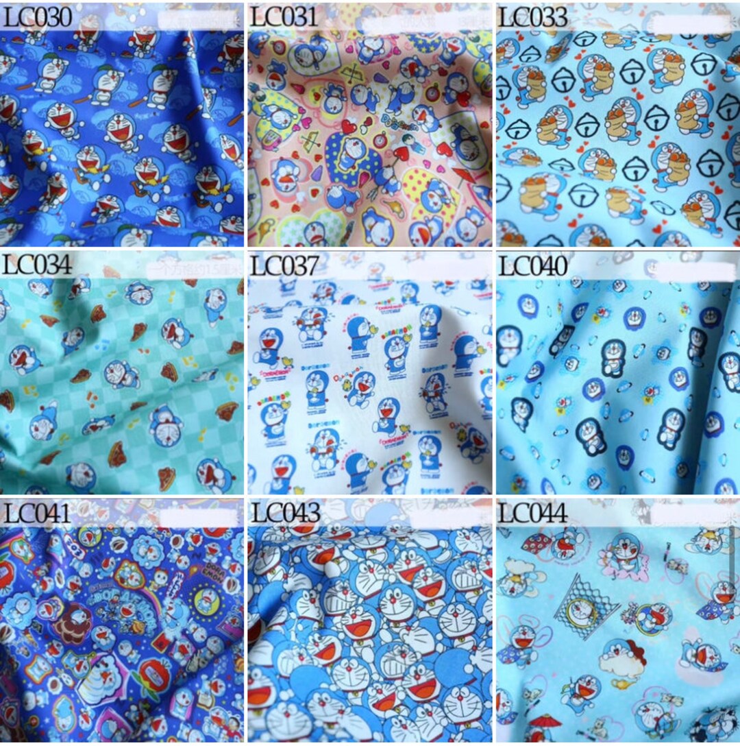 Cute Cartoon Doraemon Cotton, Diy Sewing Fabric - Etsy