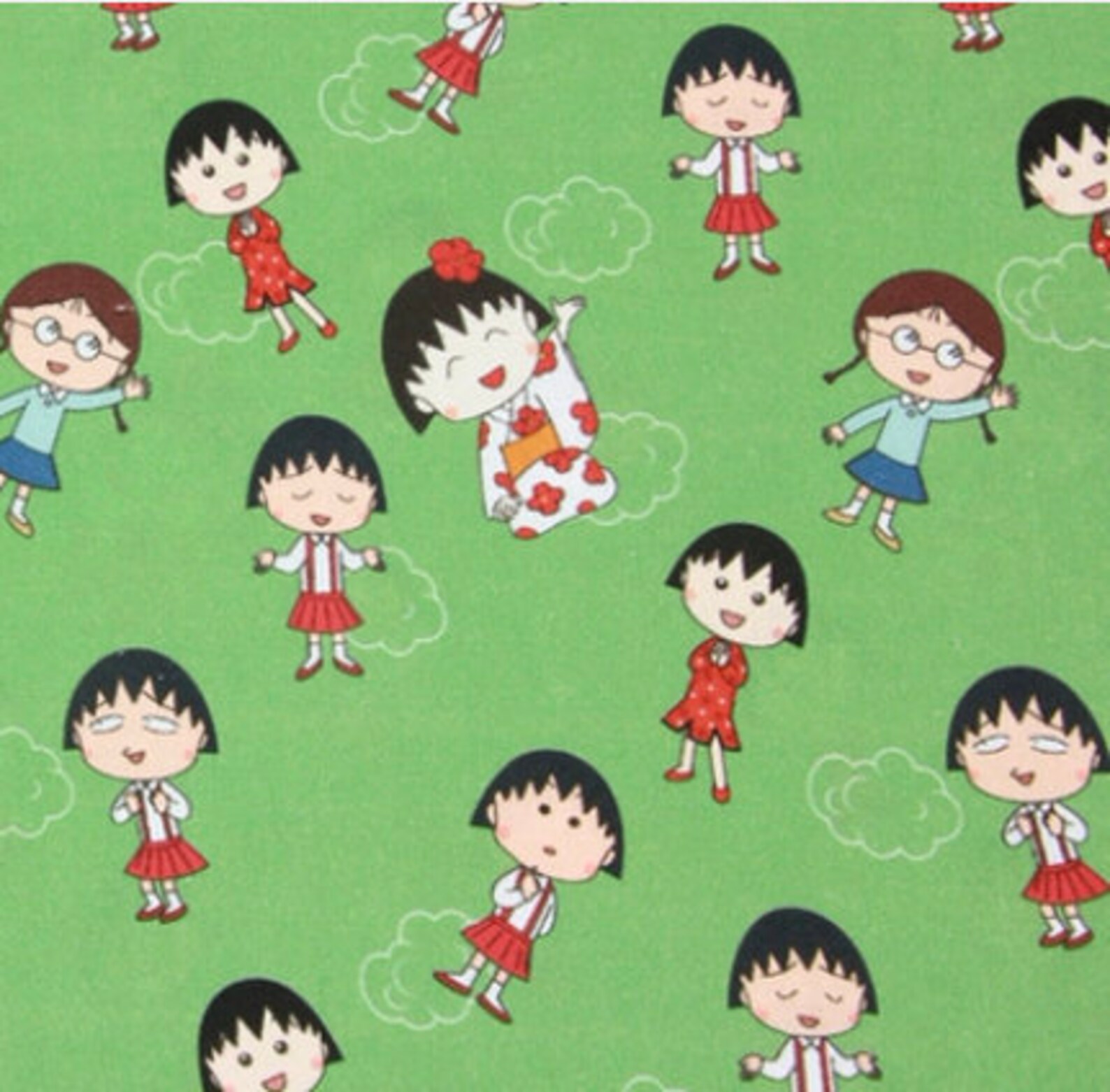 Cute Cartoon Chibi Maruko Cotton, Diy Sewing Fabric by Half Yard - Etsy