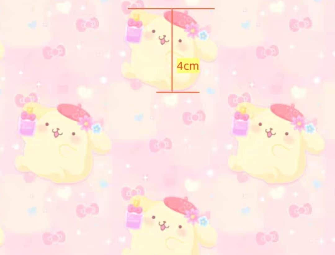 Cartoon Sanrio Pom Pom Purin Polyester Waterproof, Diy Sewing Fabric - Etsy