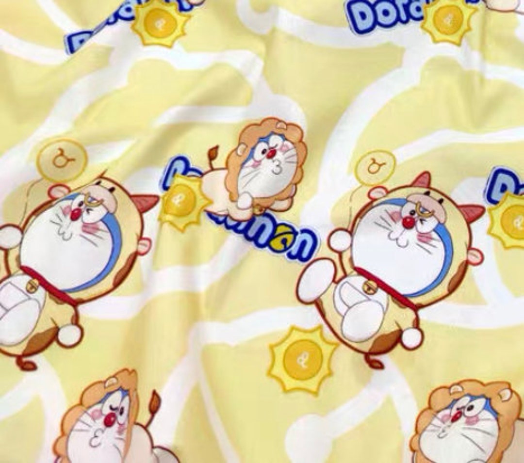 Cute Cartoon Doraemon Cotton, Diy Sewing Fabric by Half Yard - Etsy