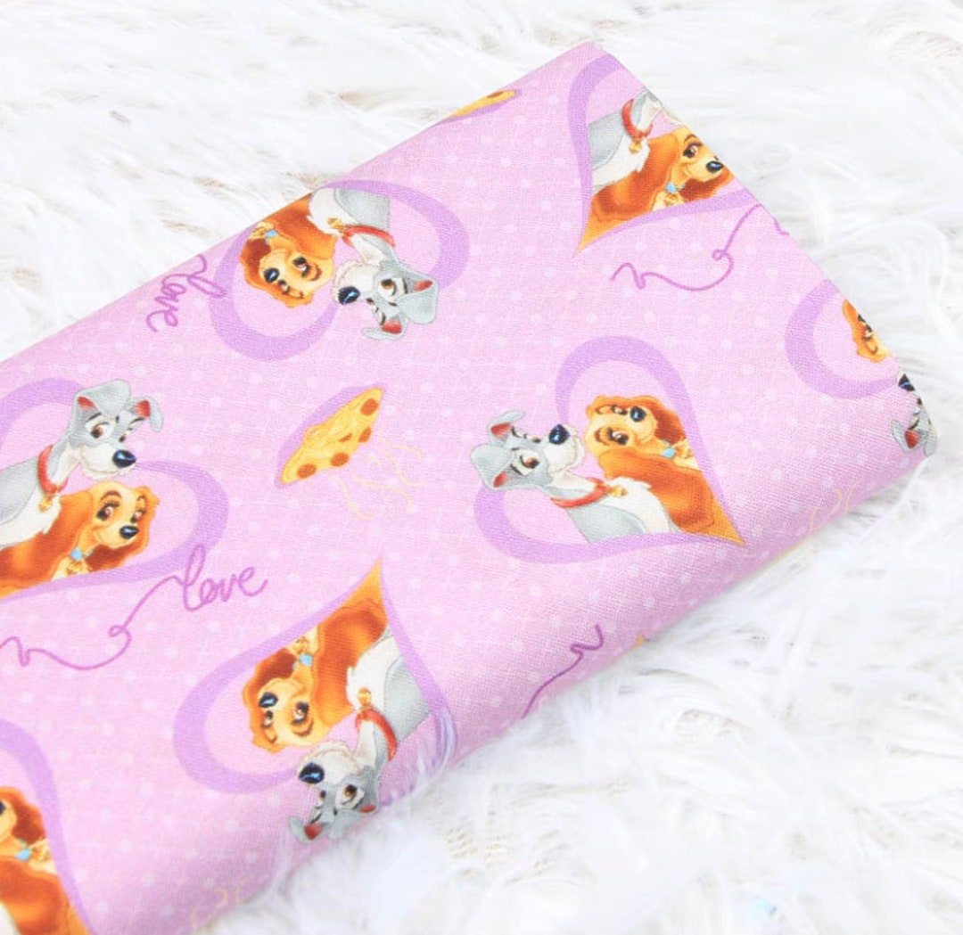 Cute Cartoon Lady and the Tramp Cotton, Diy Sewing Fabric - Etsy