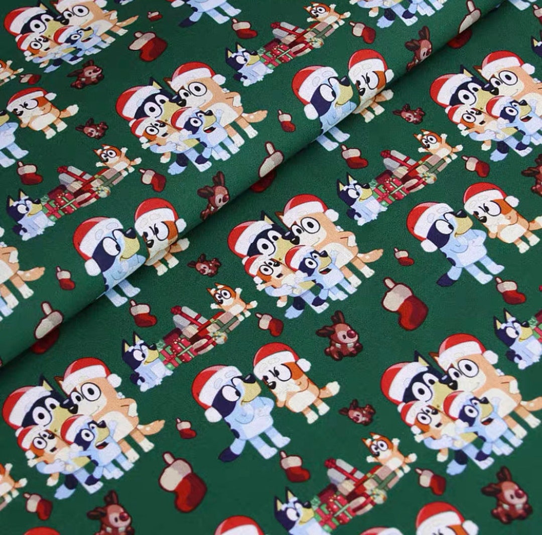 Cute Cartoon Bluey Cotton, Diy Sewing Fabric by Half Yard - Etsy