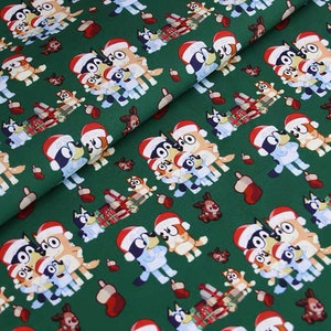 Cute Cartoon Bluey Cotton, Diy Sewing Fabric by Half Yard - Etsy