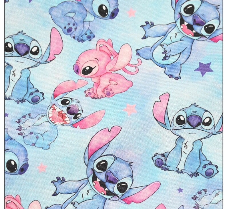 Cute Cartoon Stitch Cotton, Diy Sewing Fabric by Half Yard - Etsy