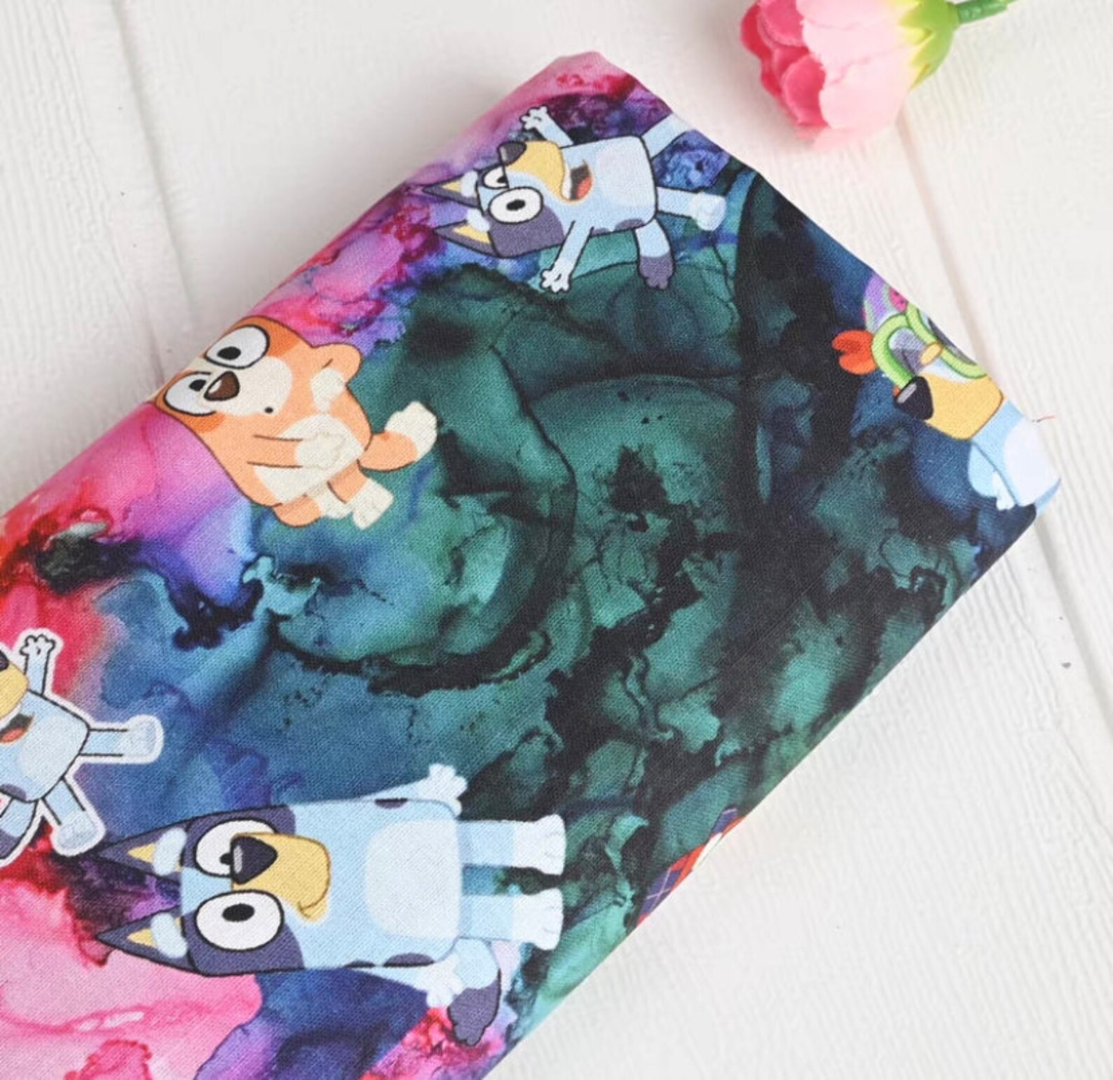 Cute Cartoon Bluey Cotton, Diy Sewing Fabric by Half Yard - Etsy
