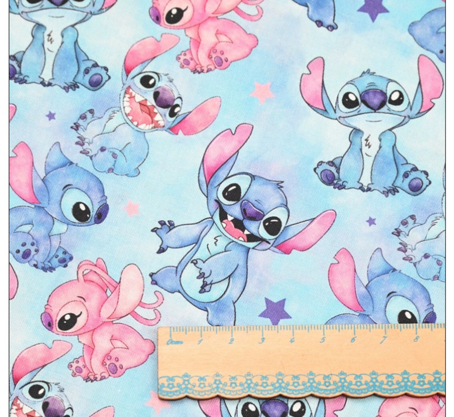 Cute Cartoon Stitch Cotton, Diy Sewing Fabric by Half Yard - Etsy