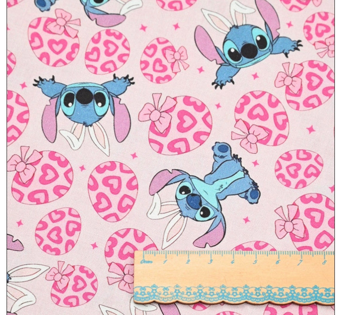 Cute Cartoon Stitch Cotton, Diy Sewing Fabric by Half Yard - Etsy