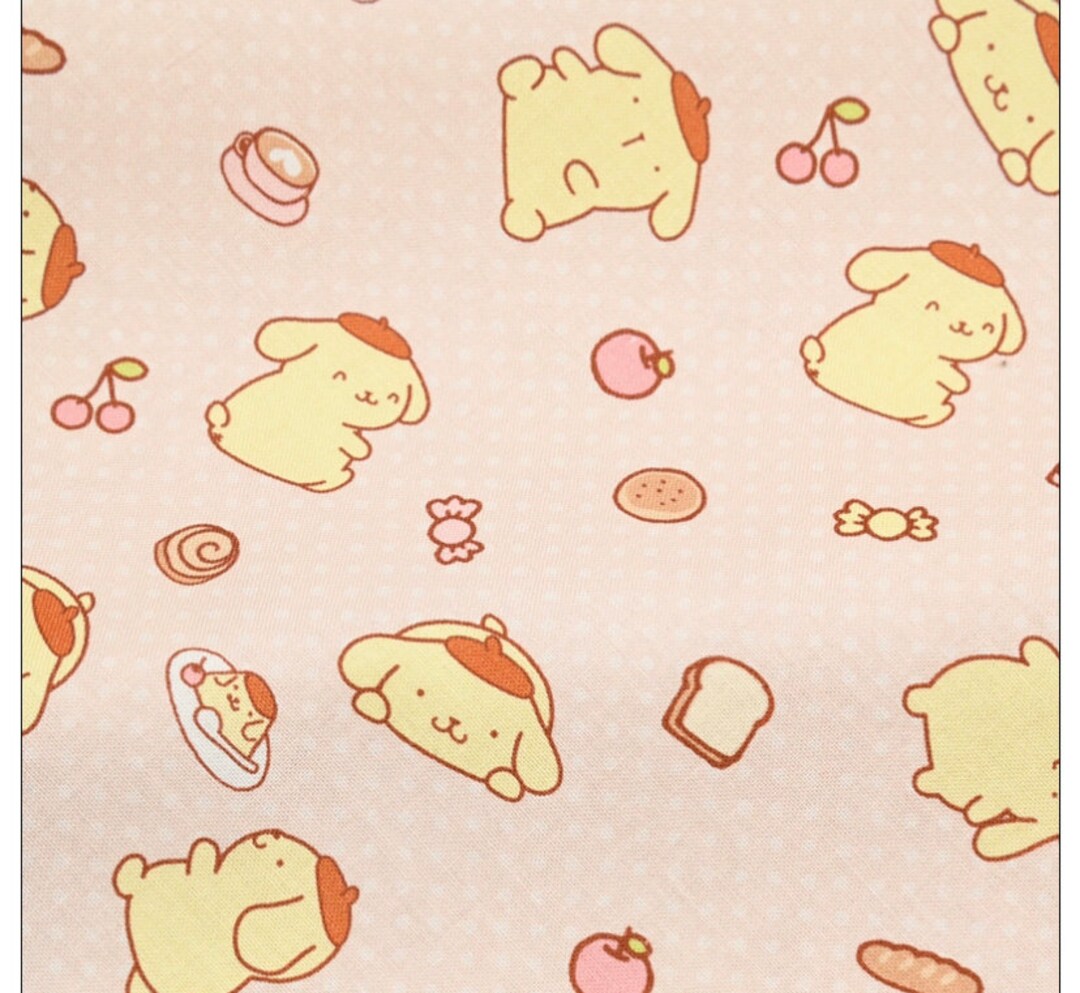 Cute Cartoon Pompompurin Cotton, Diy Sewing Fabric by Half Yard - Etsy