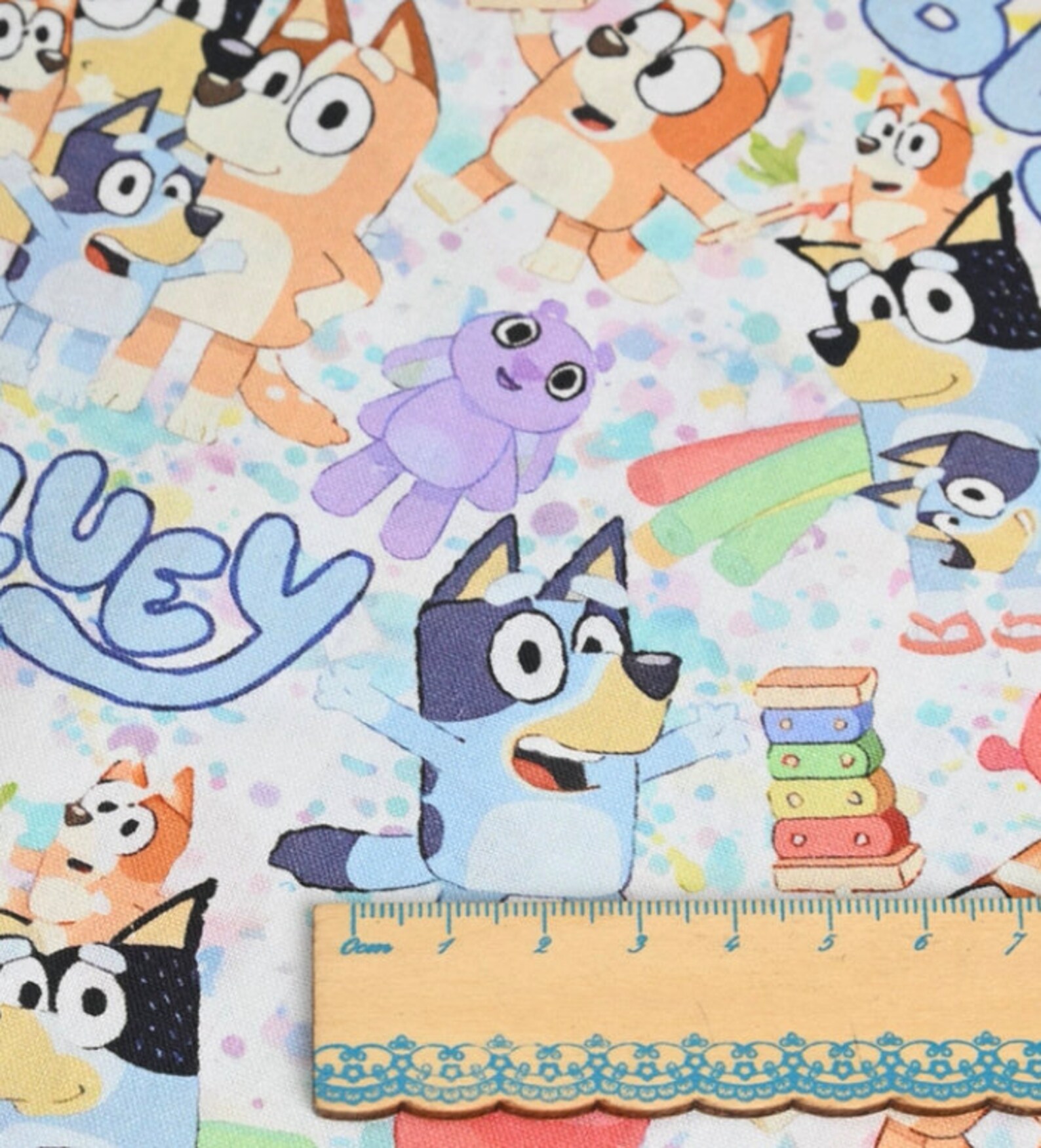 Cute Cartoon Bluey Cotton, Diy Sewing Fabric by Half Yard - Etsy