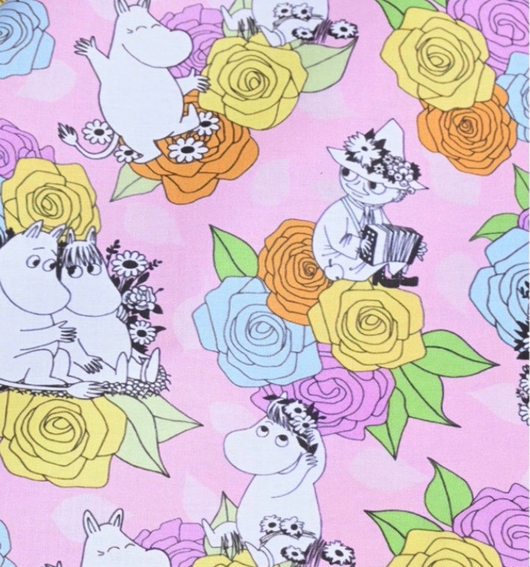 Cute Cartoon Moomin Cotton, Diy Sewing Fabric by Half Yard - Etsy