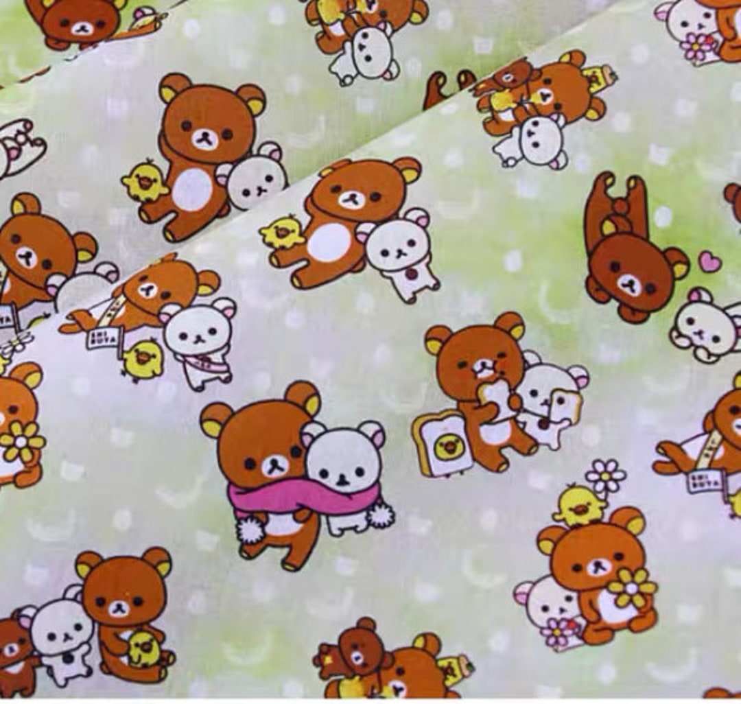 Cute Cartoon Rilakkuma Cotton, Diy Sewing Fabric by Half Yard - Etsy