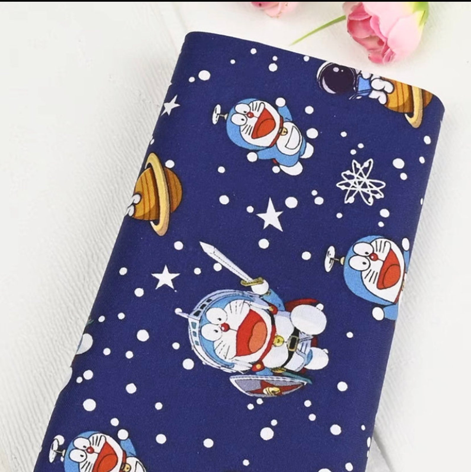 Cute Cartoon Doraemon Cotton, Diy Sewing Fabric by Half Yard - Etsy