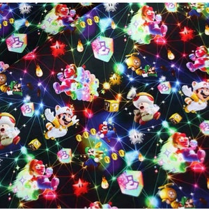Cute Cartoon Mario Cotton, Diy Sewing Fabric by Half Yard - Etsy
