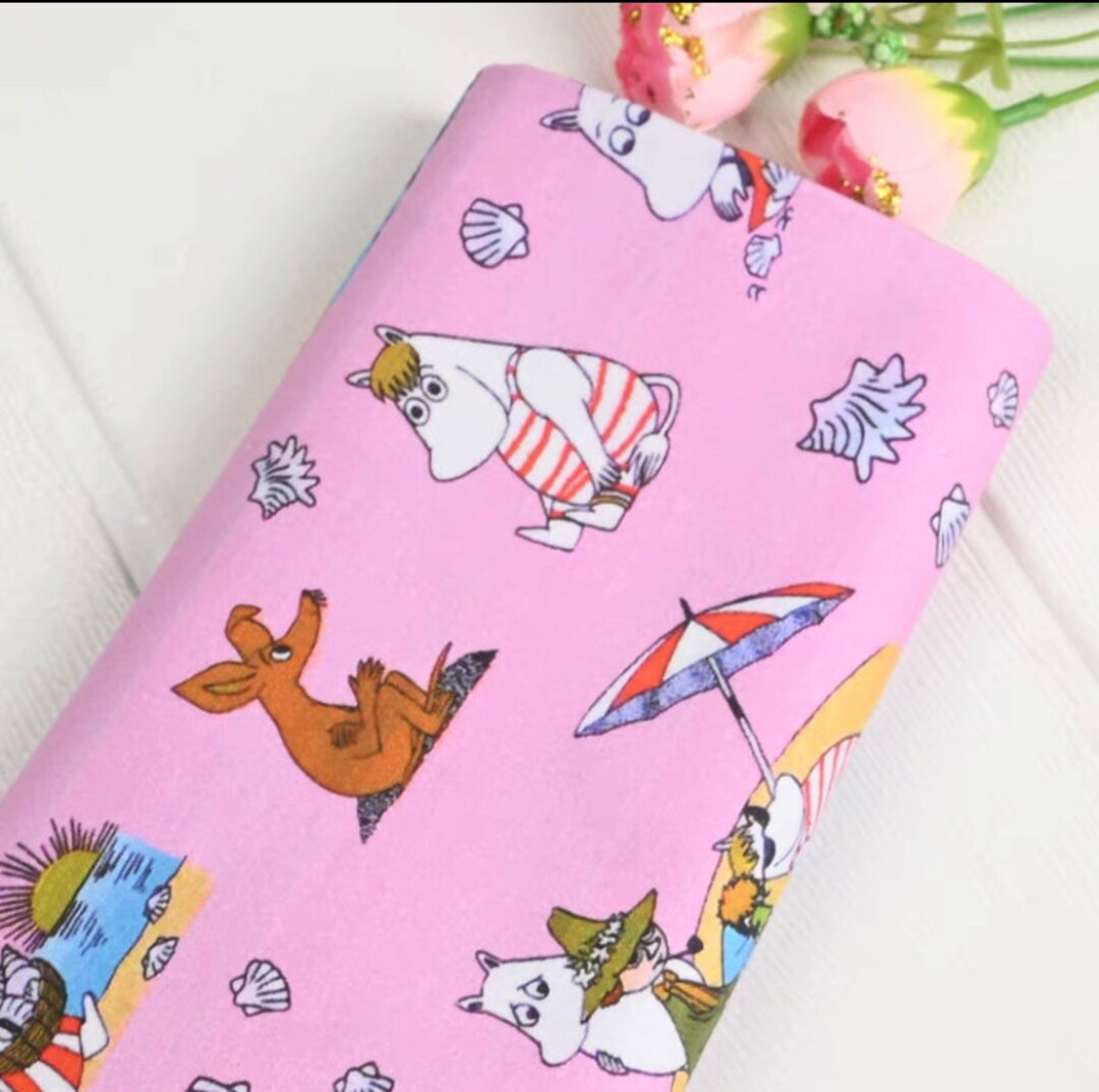 Cute Cartoon Moomin Cotton, Diy Sewing Fabric by Half Yard - Etsy