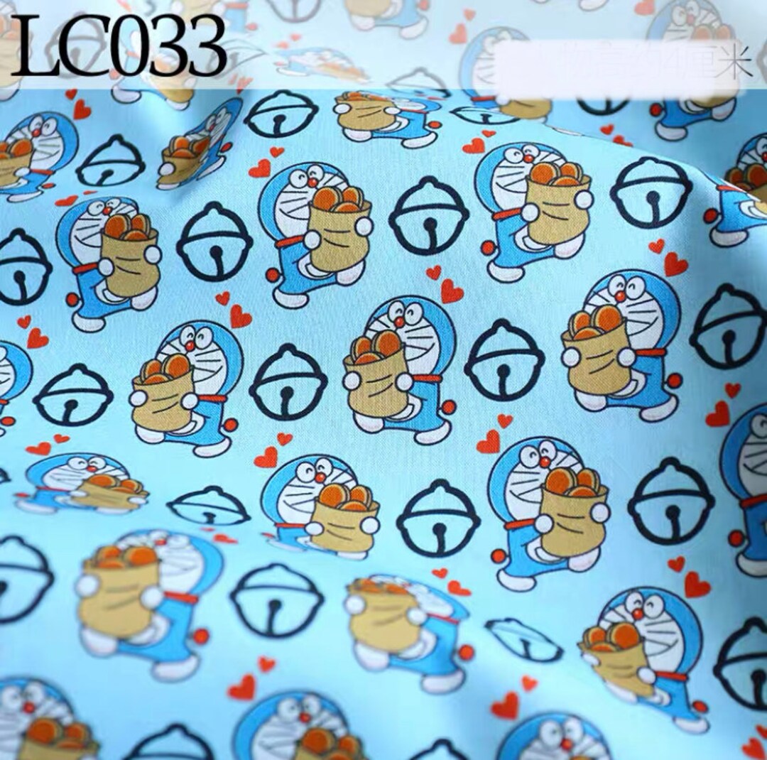 Cute Cartoon Doraemon Cotton, Diy Sewing Fabric - Etsy