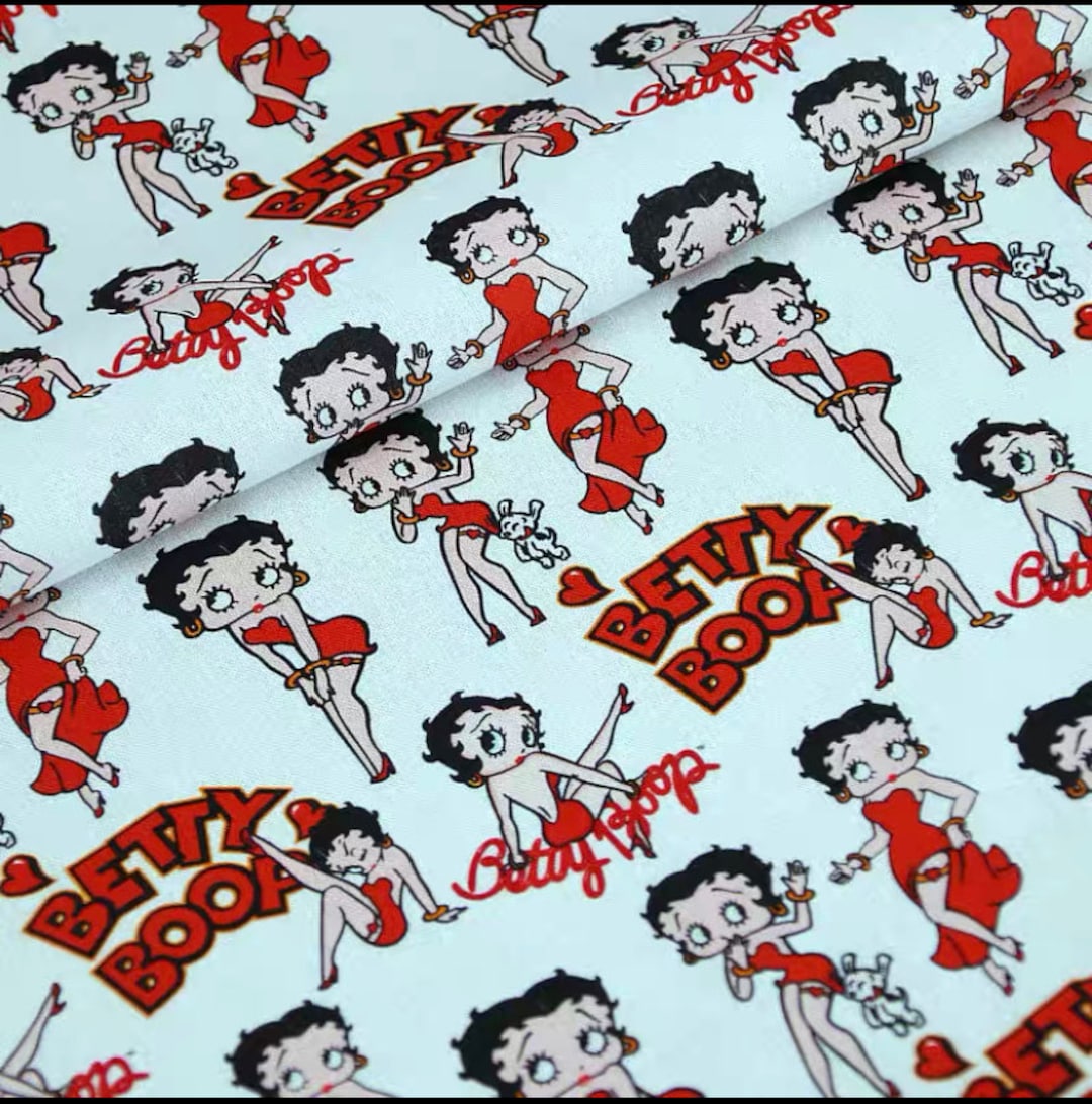 Cute Cartoon Betty Boop Cotton, Diy Sewing Fabric by Half Yard - Etsy