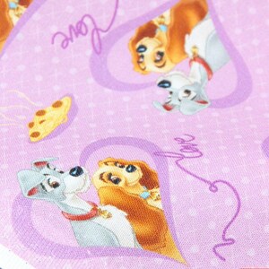 Cute Cartoon Lady and the Tramp Cotton, Diy Sewing Fabric - Etsy