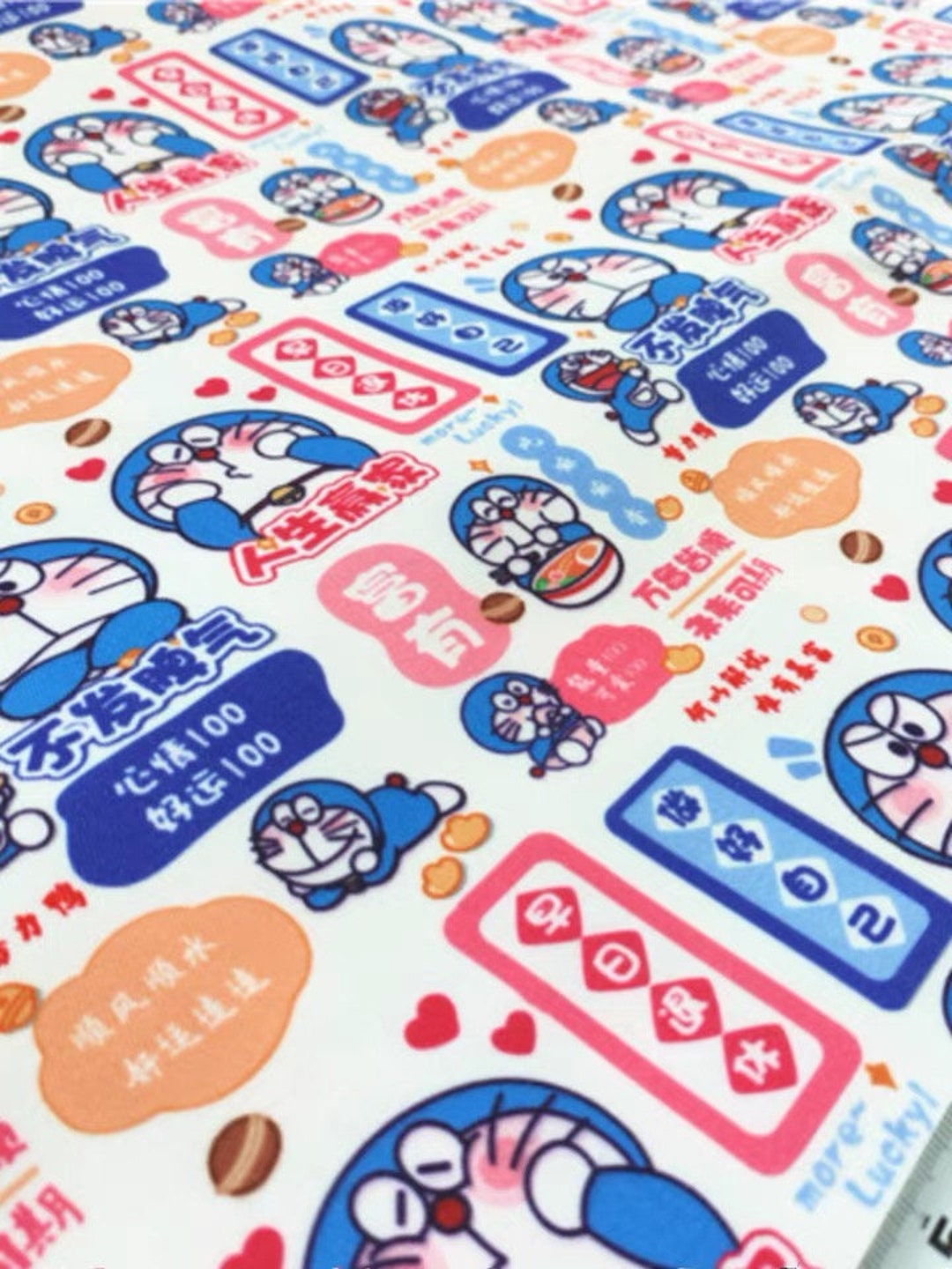 Cute Cartoon Doraemon Canvas Khaki Twill Fabric DIY - Etsy