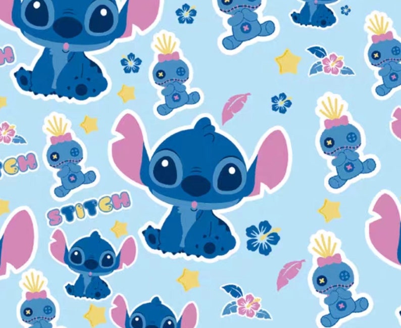 Cartoon Stitch Polyester Waterproof, Diy Sewing Fabric - Etsy