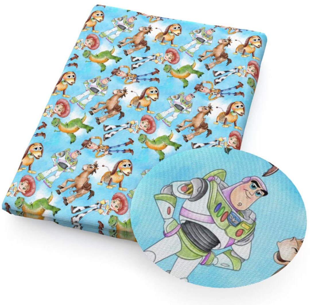 Cute Buzz Lightyear Polyester Cotton, Diy Sewing Fabric - Etsy