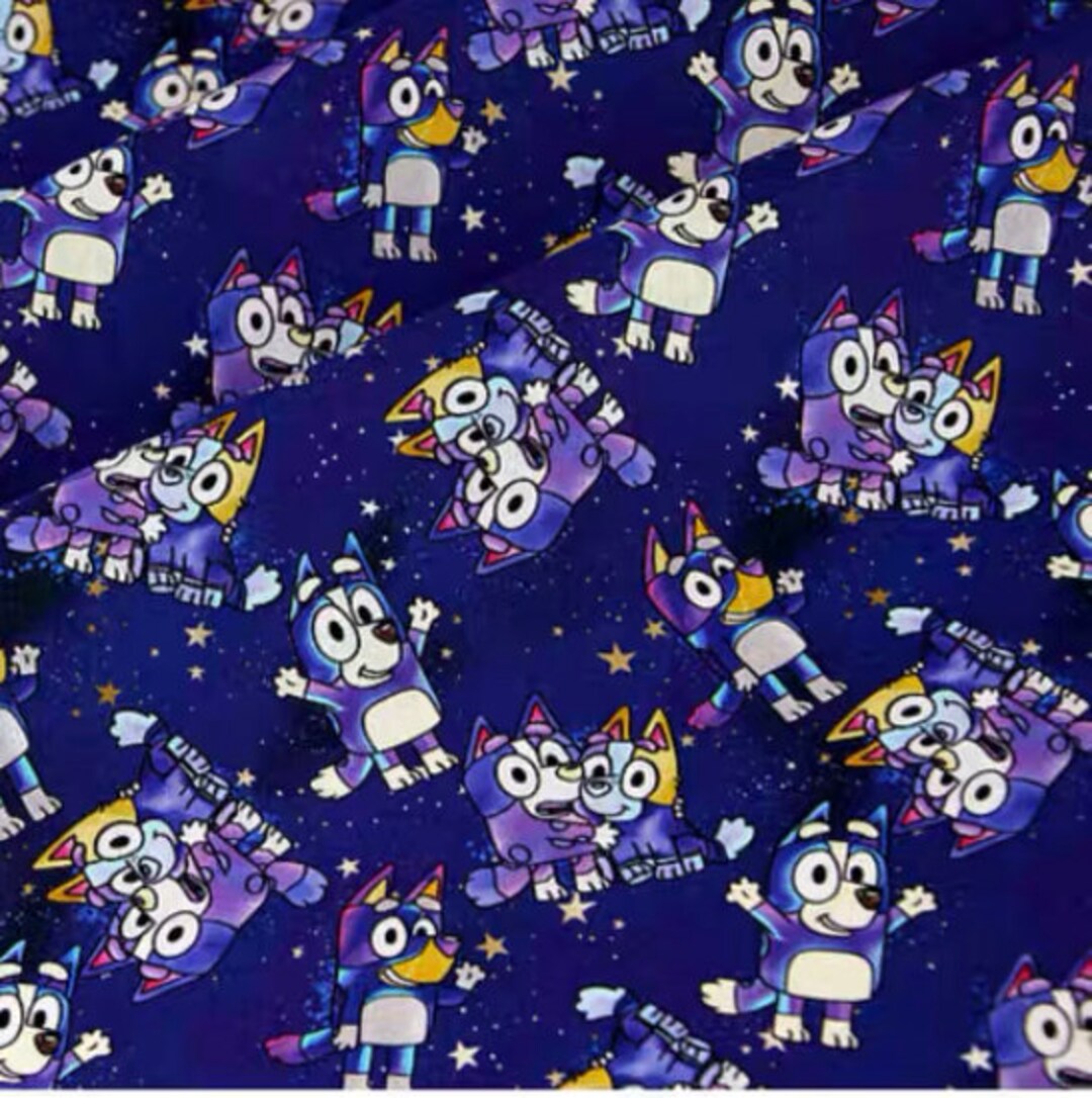 Cute Cartoon Bluey Cotton, Diy Sewing Fabric by Half Yard - Etsy