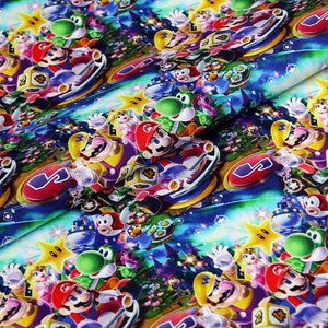 Cute Cartoon Mario , Cotton, Diy Sewing Fabric by Half Yard - Etsy