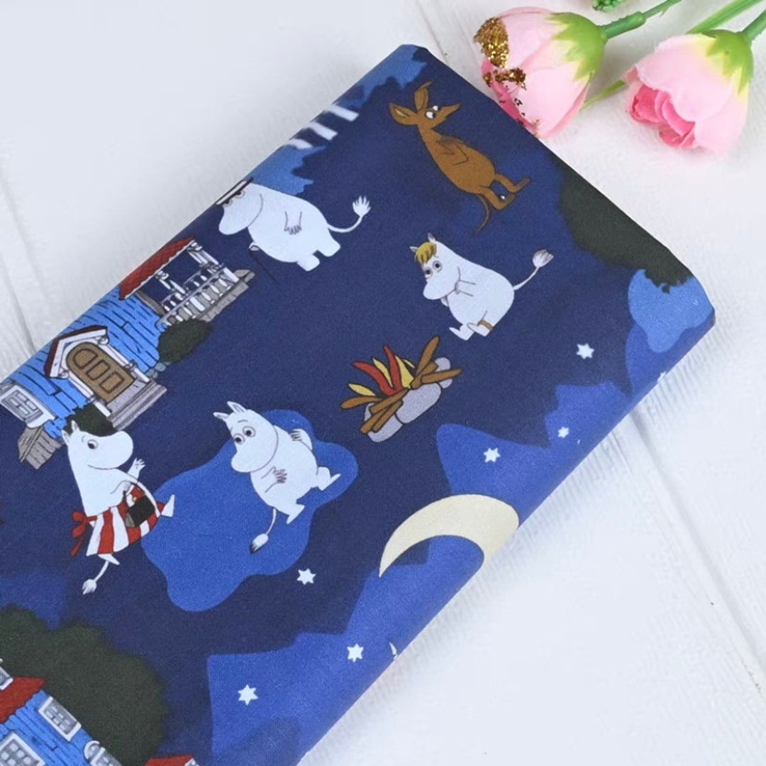 Cute Cartoon Moomin Cotton, Diy Sewing Fabric by Half Yard - Etsy