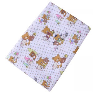Cute Cartoon Japanese Rilakkuma Polyester Cotton, Diy Sewing Fabric - Etsy