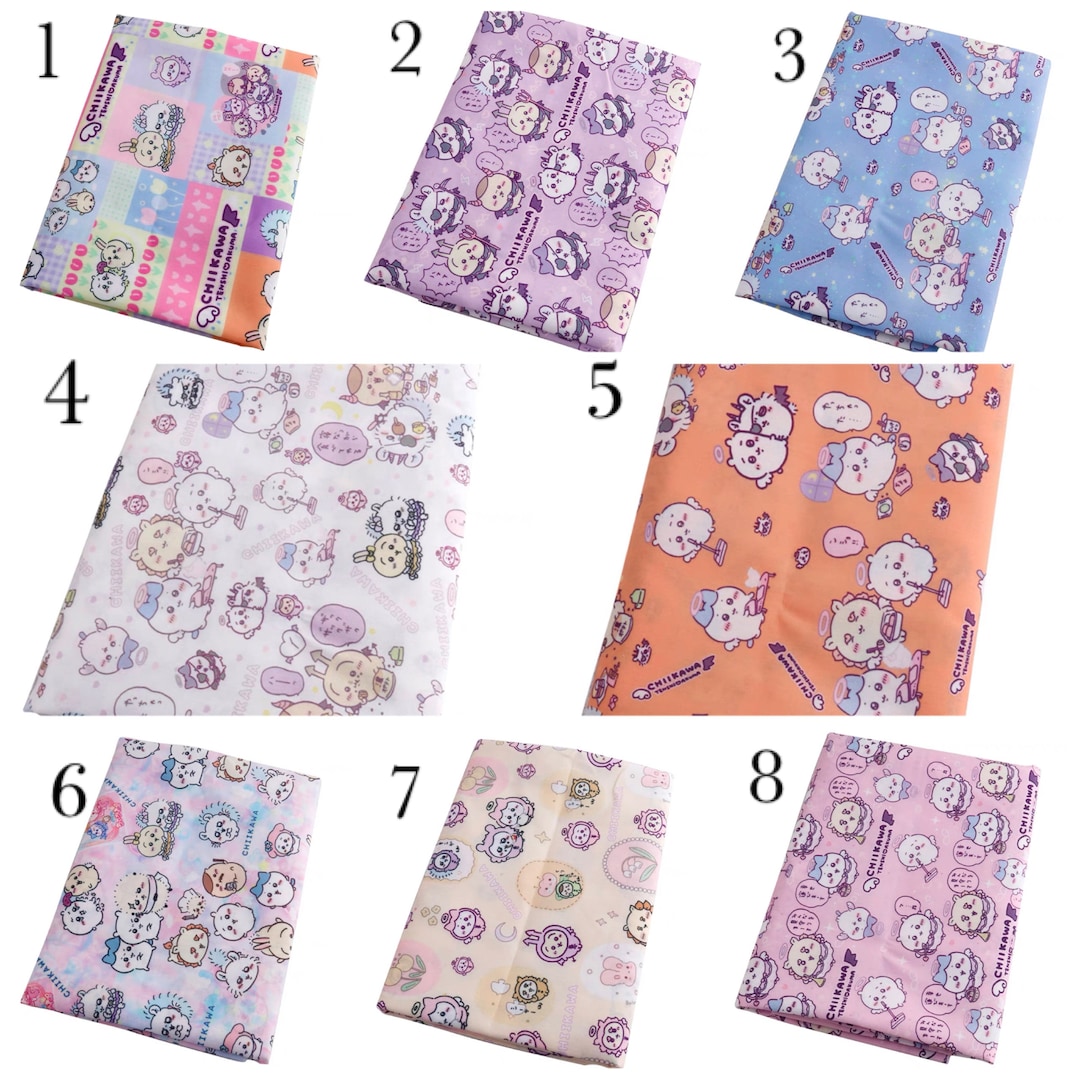 Cute Cartoon Chiikawa Polyester Cotton , Diy Sewing Fabric - Etsy