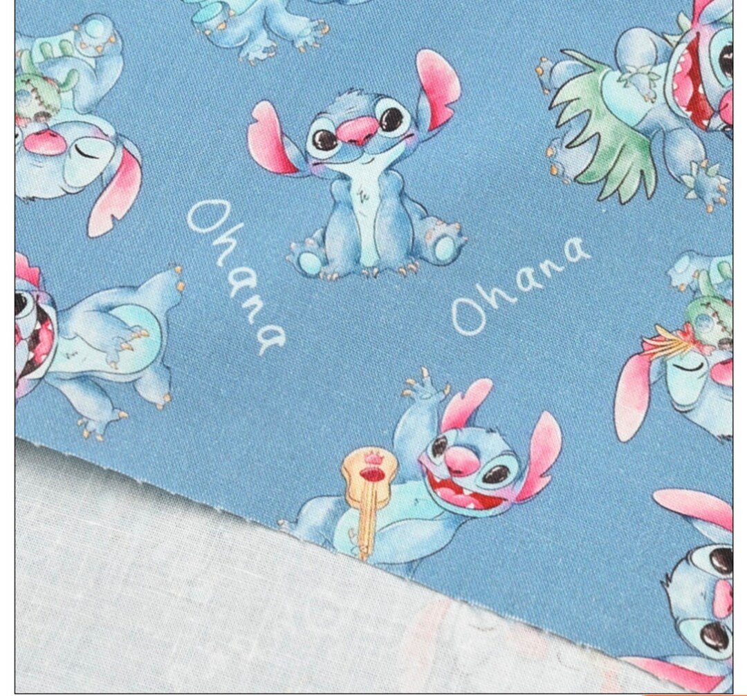 Cute Cartoon Stitch Cotton, Diy Sewing Fabric by Half Yard - Etsy