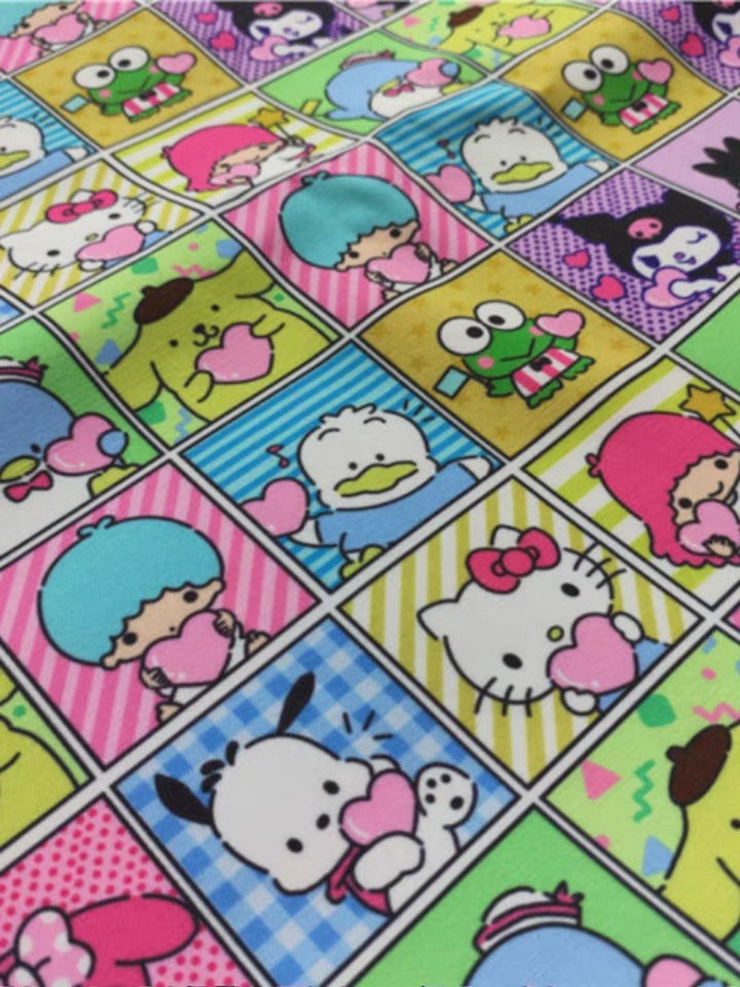 Cute Cartoon Japanese Anime Canvas Khaki Twill Fabric DIY - Etsy