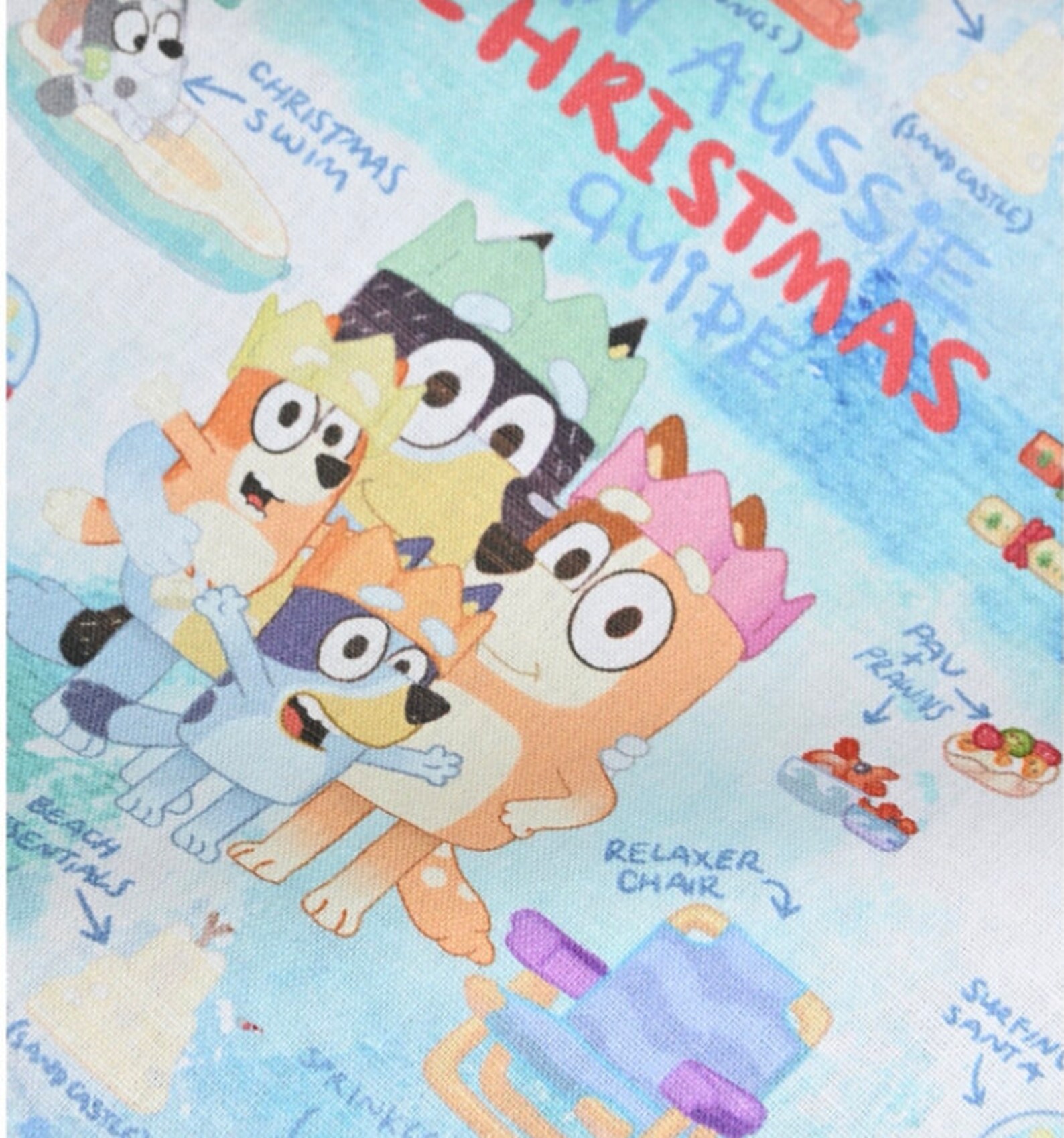Cute Cartoon Bluey Cotton, Diy Sewing Fabric by Half Yard - Etsy