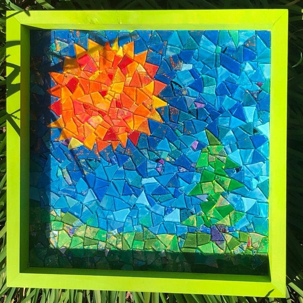 Sun Mosaic Tray - Etsy