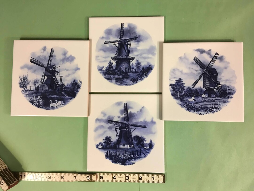 ASSORTMENT of "delft Tile Designs) Pick Your Choice! Sold in Singles or ...