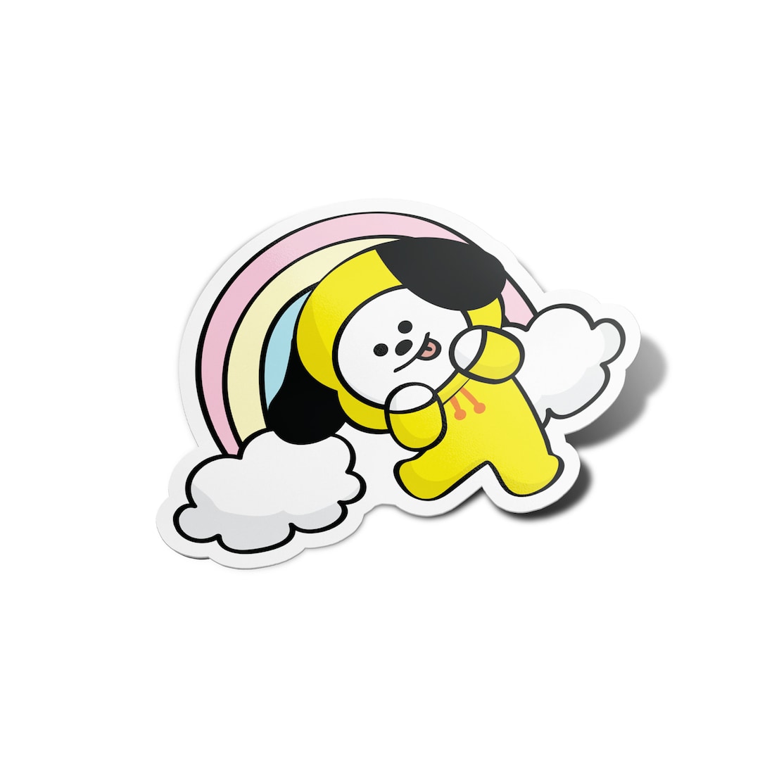 Bt21 Chimmy Cute Stickers Uv Textured Vinyl Waterproof Stickers Etsy
