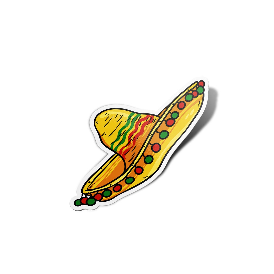 Sombrero Stickers Raised Spot Uv Textured Vinyl Waterproof Stickers - Etsy