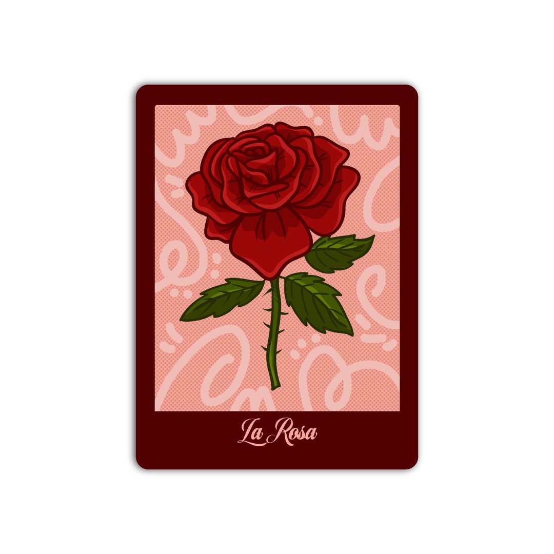 La Rosa Loteria Mexican Raised Spot UV Textured Vinyl Stickers - Etsy