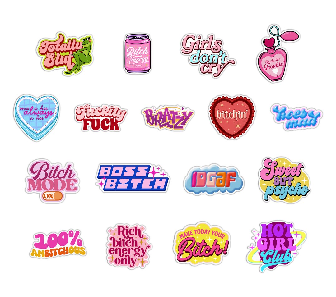 Bitchin' Girls Sticker Pack Raised Spot UV Textured - Etsy
