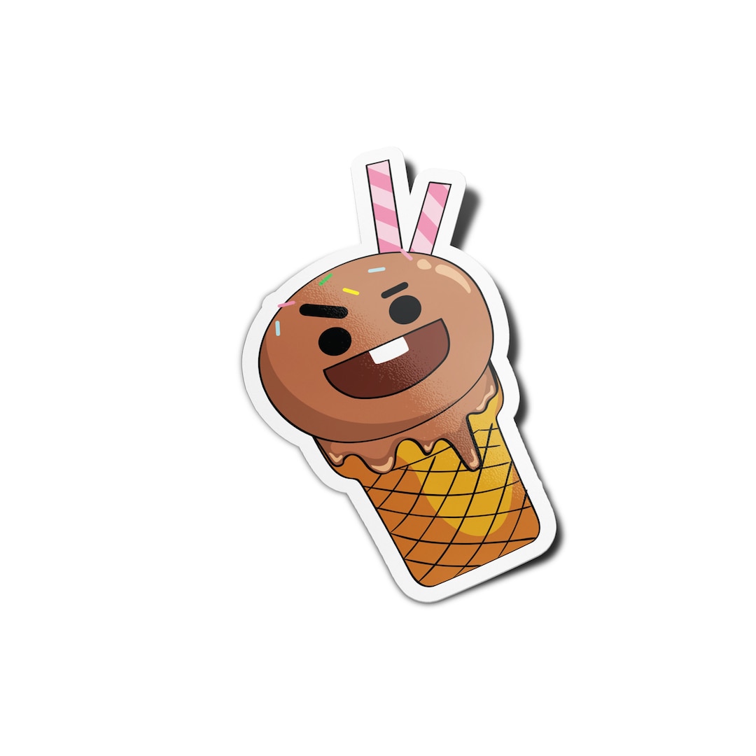 BT21 Shooky Cute Stickers Uv Textured Vinyl Waterproof Stickers - Etsy