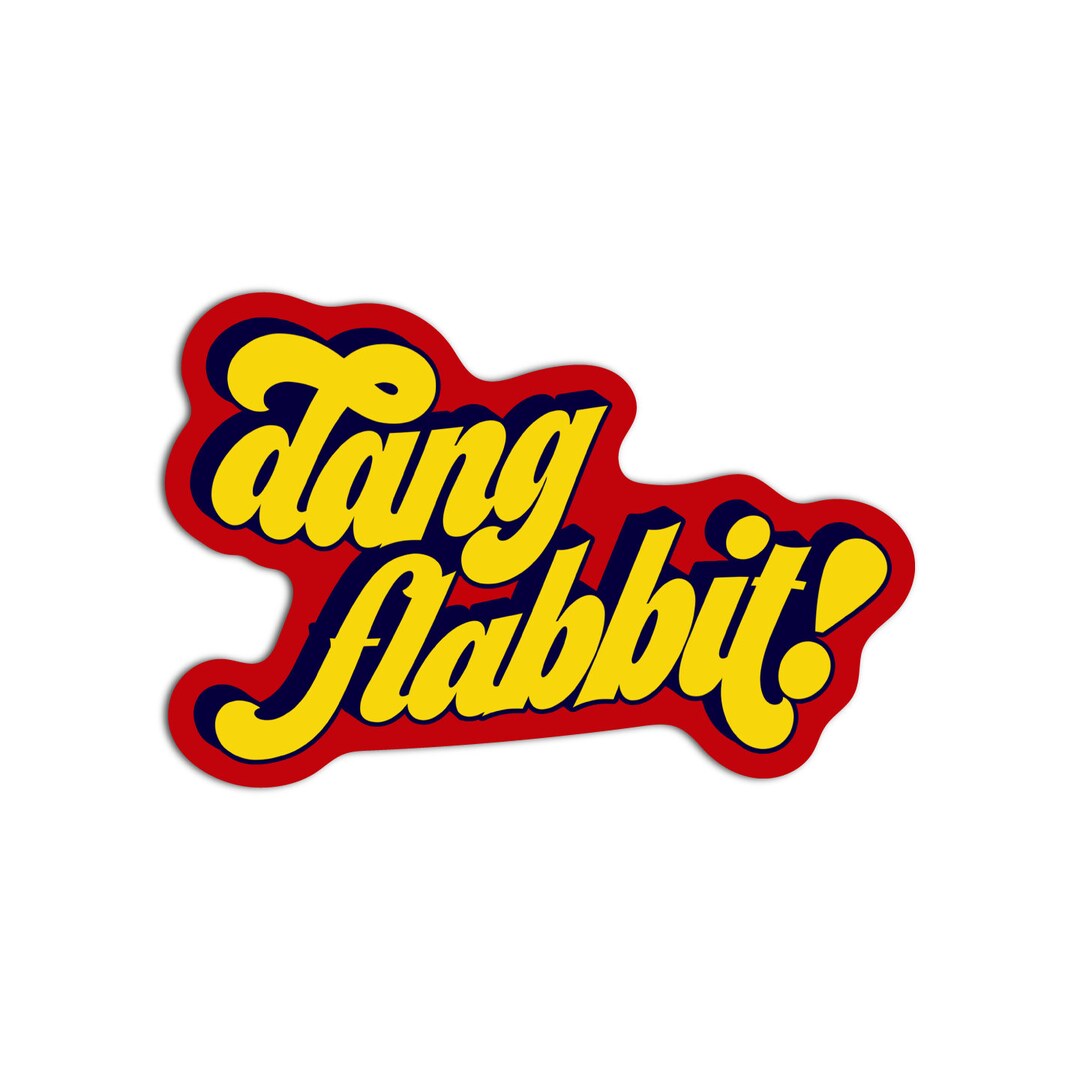 Dang Flabbit Curse Word UV Textured Vinyl Waterproof Stickers - Etsy