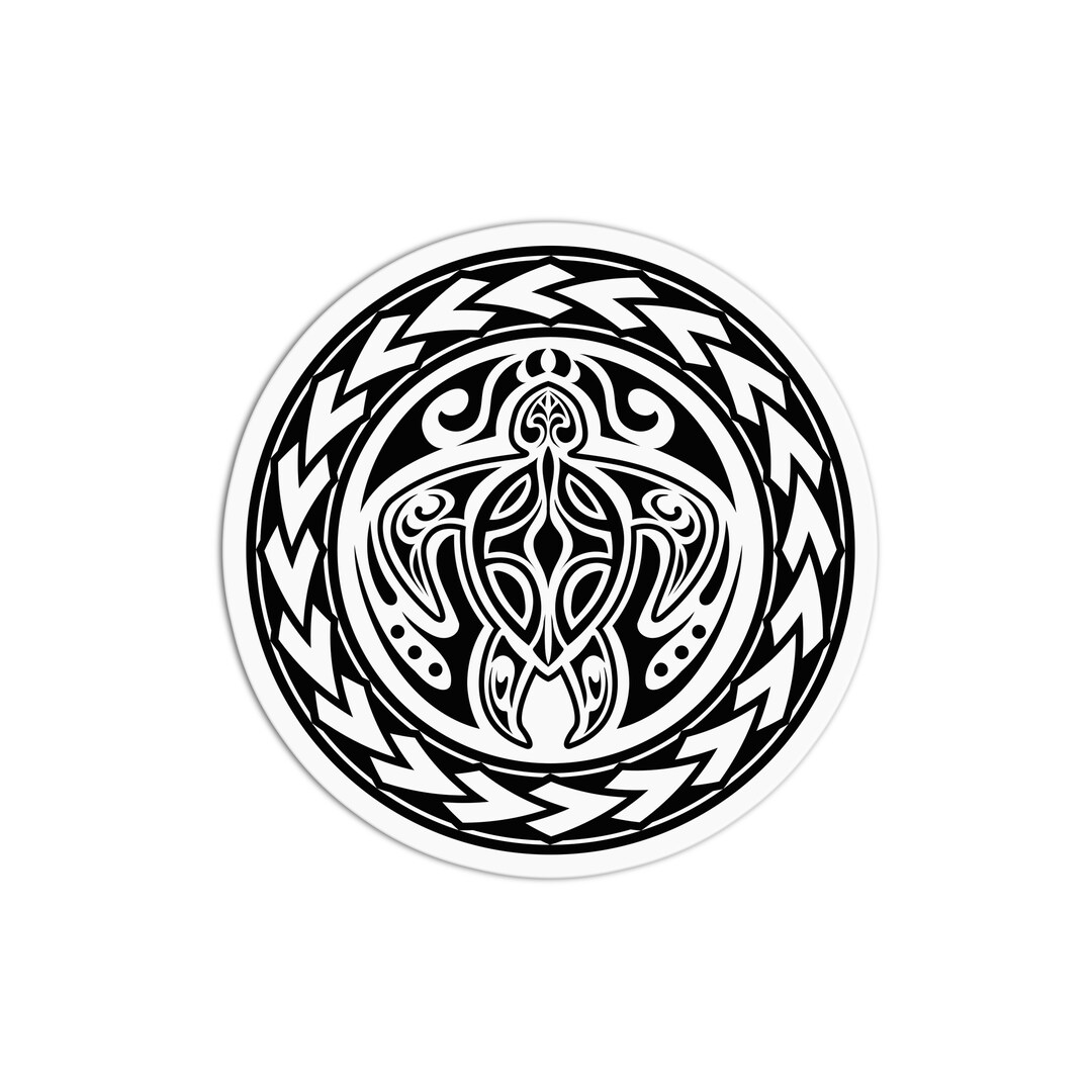Hawaiian Tribal Raised Spot UV Textured Vinyl Waterproof Stickers - Etsy