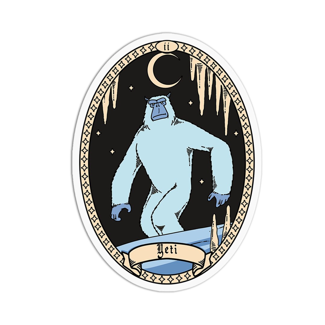 Yeti Raised Spot Uv Textured Vinyl Waterproof Stickers - Etsy