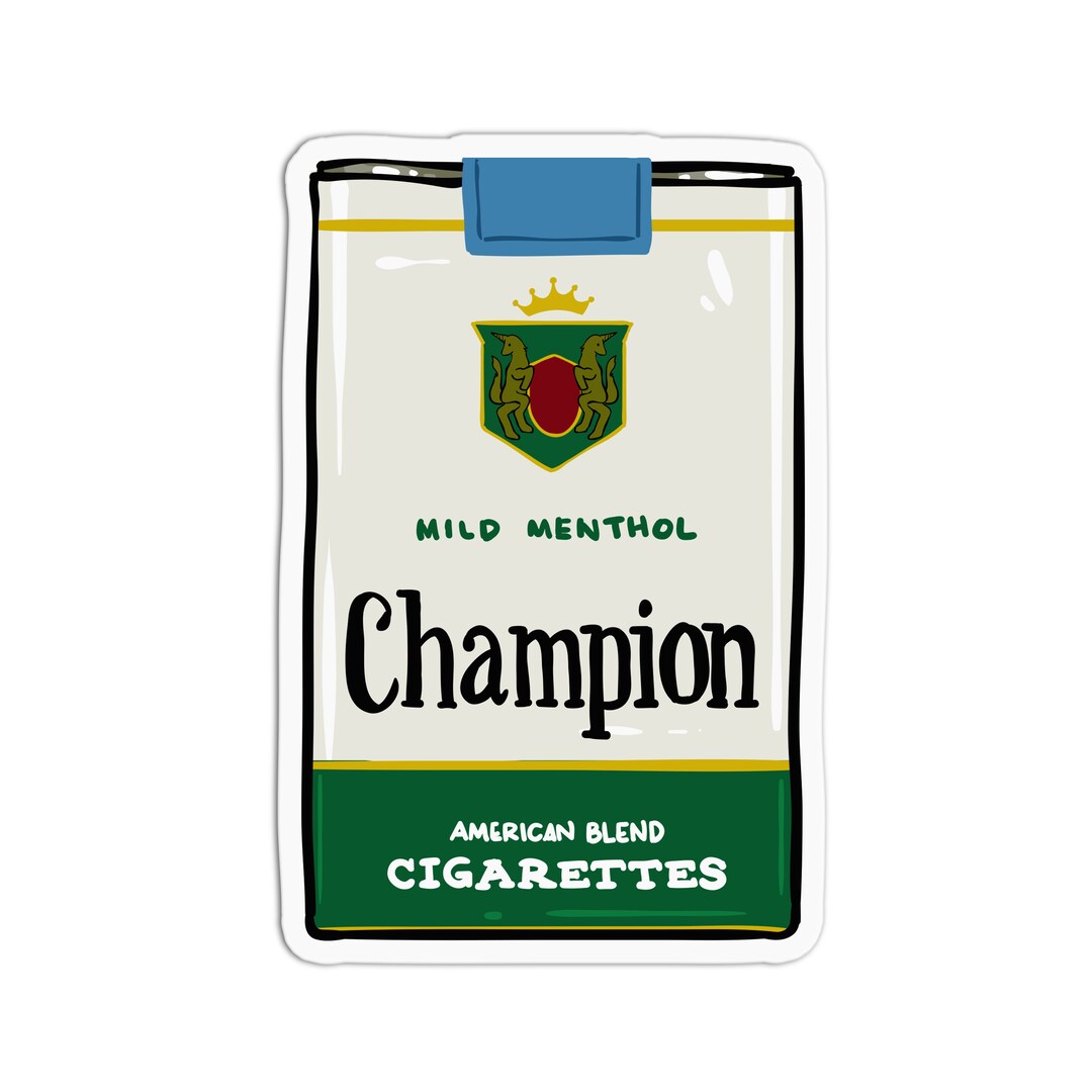 Champion Cigarette Pinoy Sticker Waterproof Textured Vinyl Stickers - Etsy